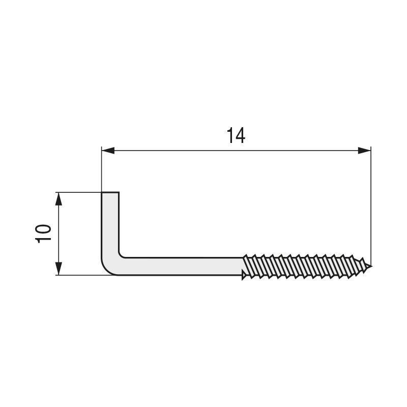 alcayata roscada zincada medidas 18-50 (caja 300)
