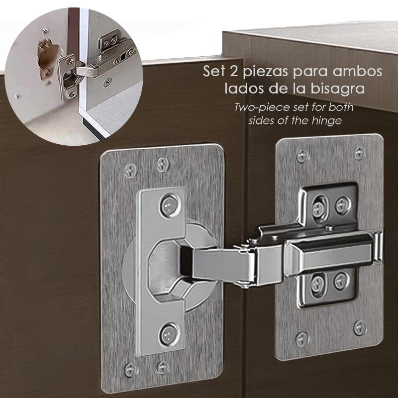 placas de reparacion bisagras cazoleta 4,7x9 cm. 2 piezas. placa repara puertas, placa ...