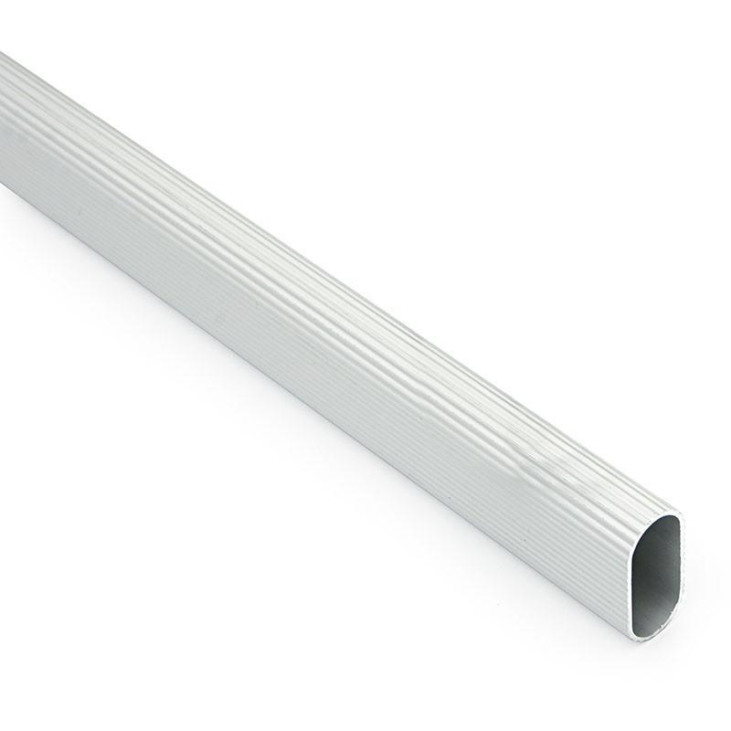 tubo stor aluminio modelo oval 28-15 plata mate (caja 4)